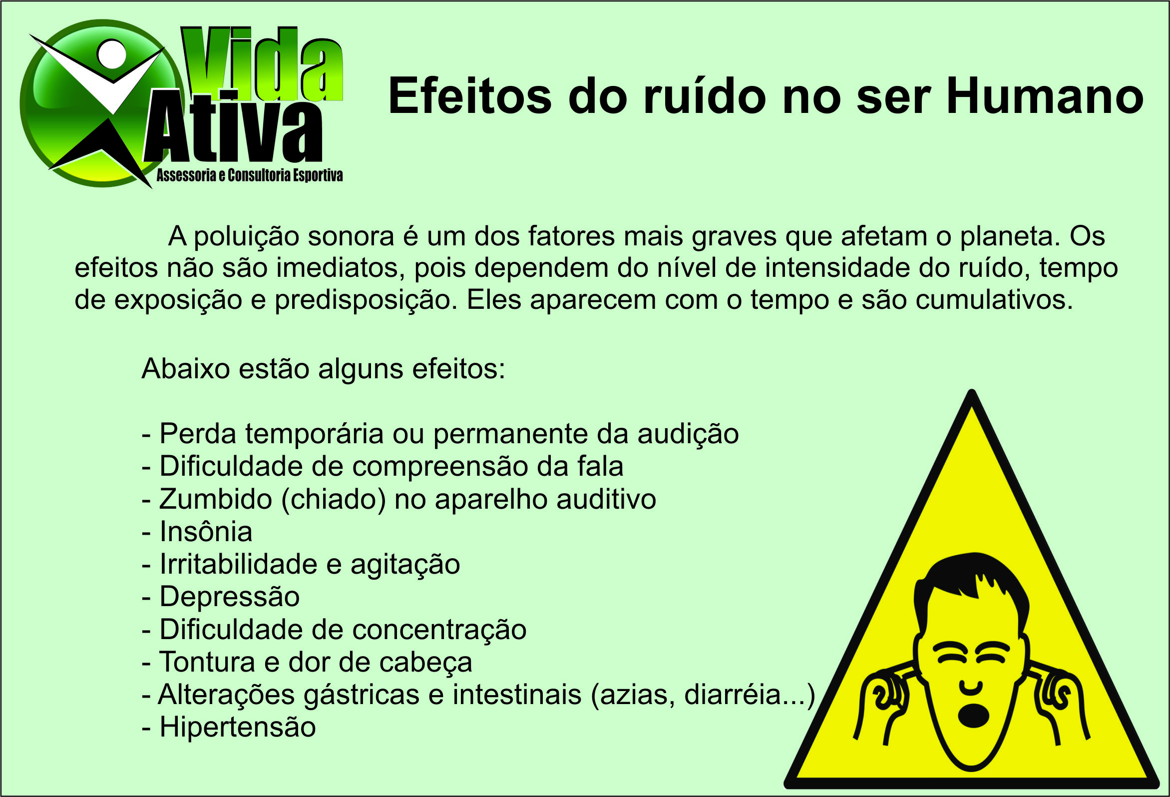 Efeitos do ruído - Vida Ativa Laboral